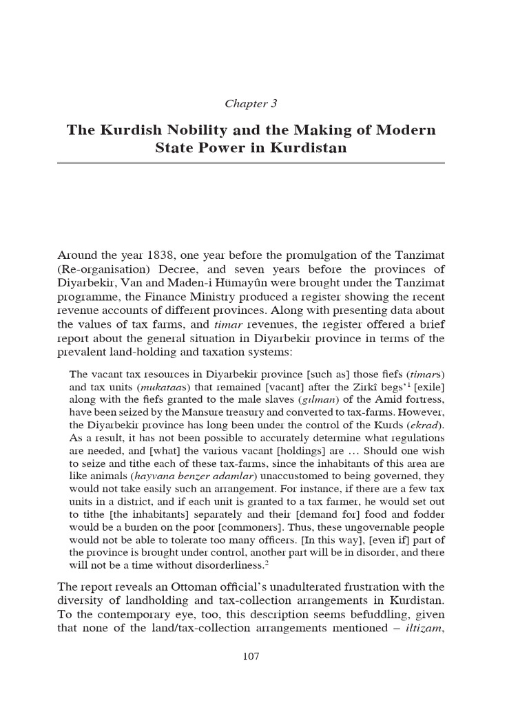 WEEK 12 - ÖZOK - The Kurdish Nobility in The Ottoman Empire | PDF ...