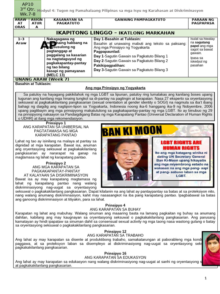 Q3 Wk7 8 WHLP Handout Activity 2021 2022 | PDF