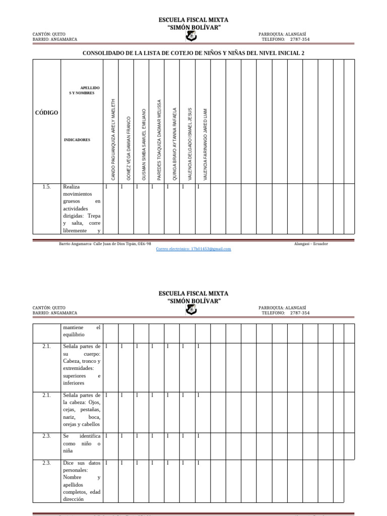 LISTA DE COTEJO INICIAL 1-2025 | PDF | Geometría Elemental