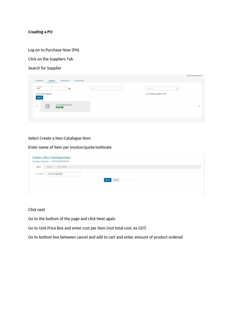 How to Raise a Purchase Order | PDF