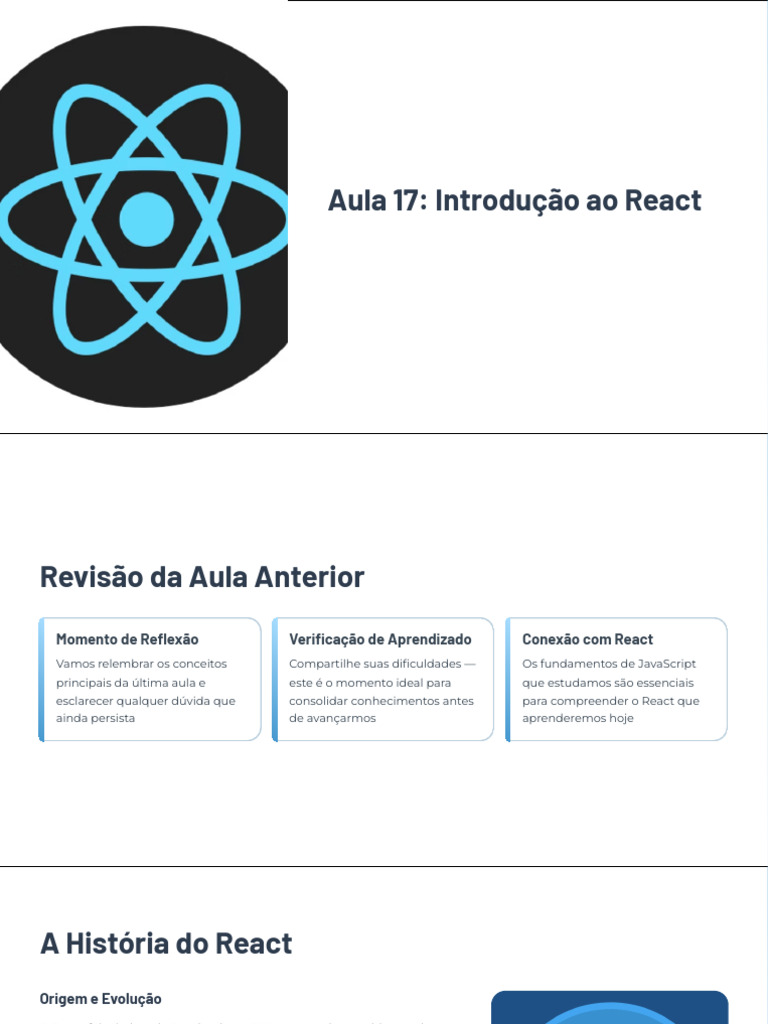FrontEnd Com IA - Aula 14 - Introdução Ao React | PDF | Script Java ...