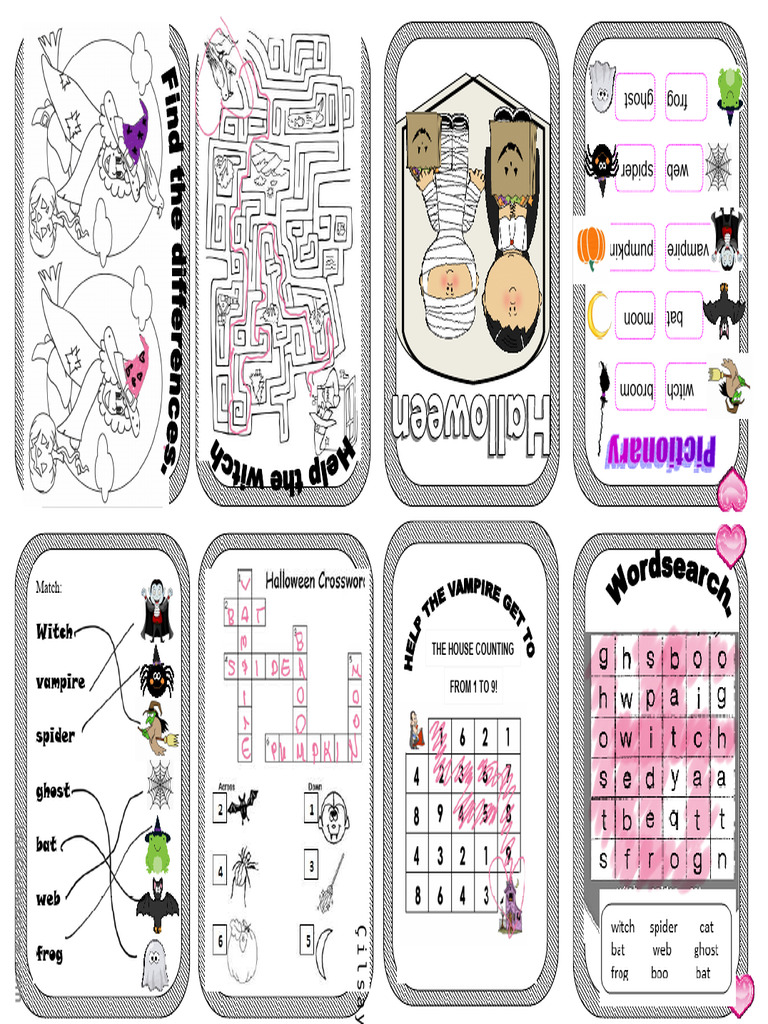 Halloween Minibook Fun Activities. | PDF