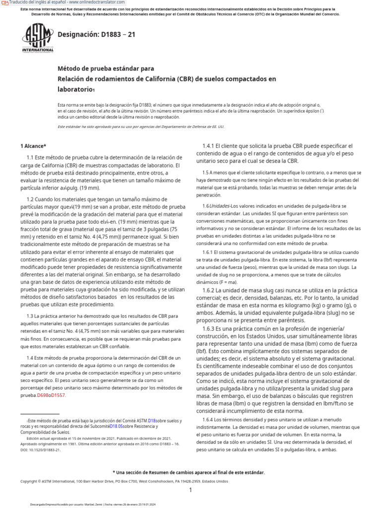 Astm D-1883 2021 Español | PDF | Densidad | Masa