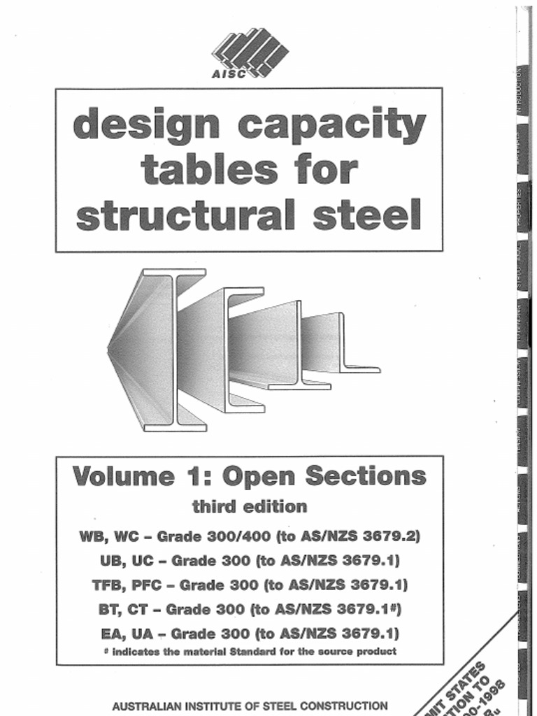 Open Sections - Design Capacity Tables For Structural Steel - Volume 1 ...