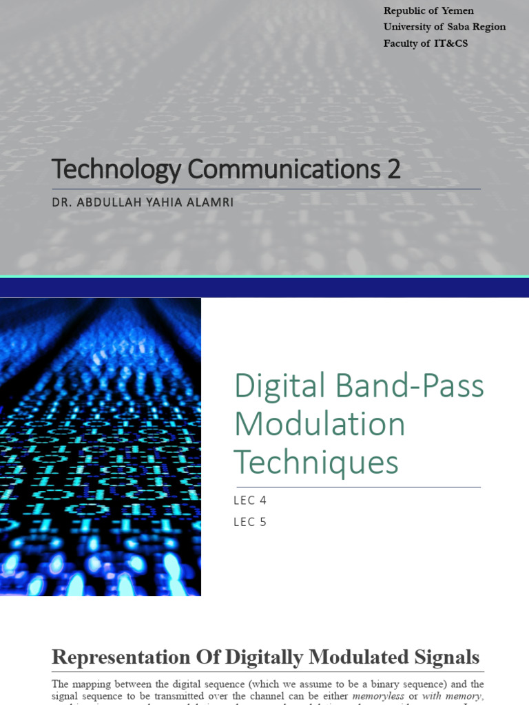Lec-4-5-Technology Communications 2 260127 091117 | PDF | Electrical Engineering | Physical ...