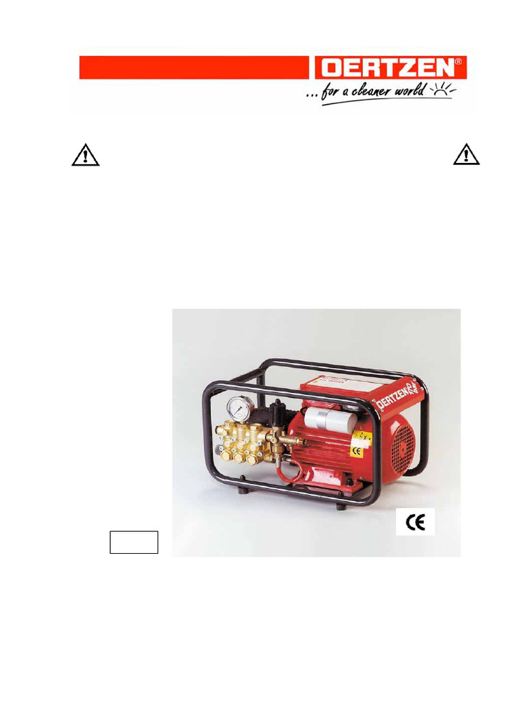 Oeetzen Jet Cleaner 312 314 Profi Uk | PDF | Pump | Electrical Connector