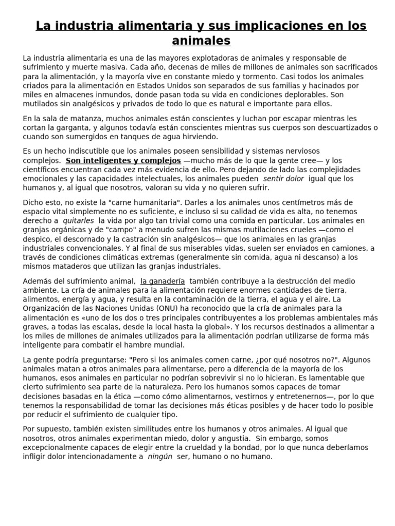 Nuevo Documento de Microsoft Word (3) | PDF | Alimentos | Sufrimiento