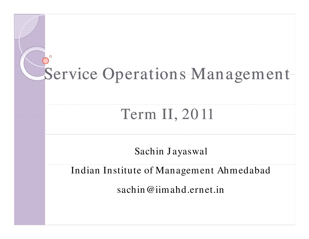 Session 11-Introduction Service Operations | PDF | Operations ...