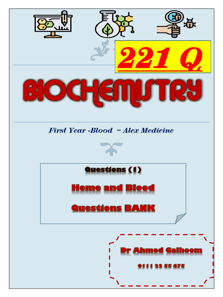 Q 1 Blood Heme Questions ( No Answers -Only Answer Sheet ) | PDF ...