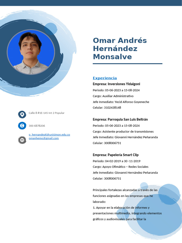Revhoja de Vida Omar Andres Hernandez | PDF | Multimedia | Informática