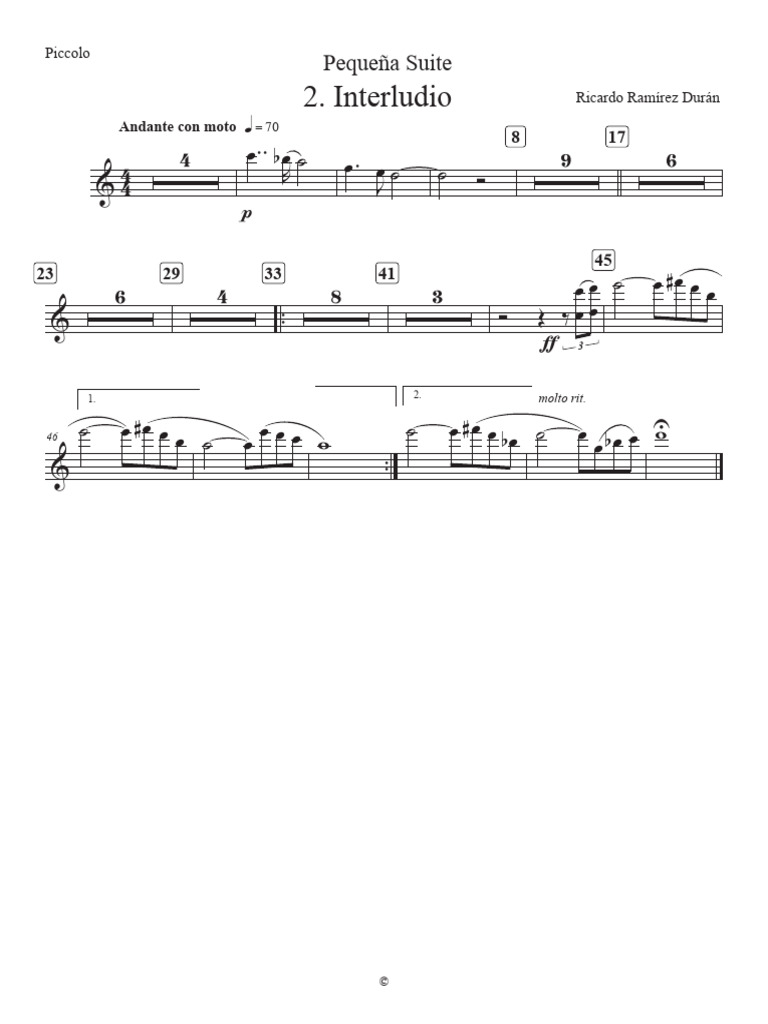 Interludio - Piccolo | PDF