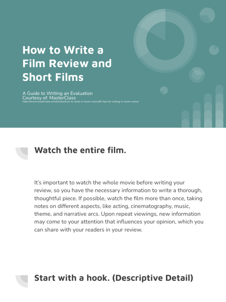 How To Write A Film Review and Short Films | PDF | Narrative