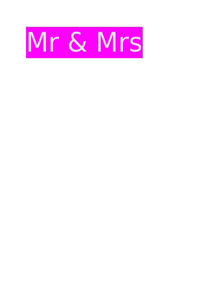 Mr & Mrs | PDF