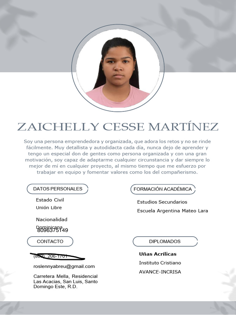 Currículum Zaichelly Cesse Martínez-3 | PDF