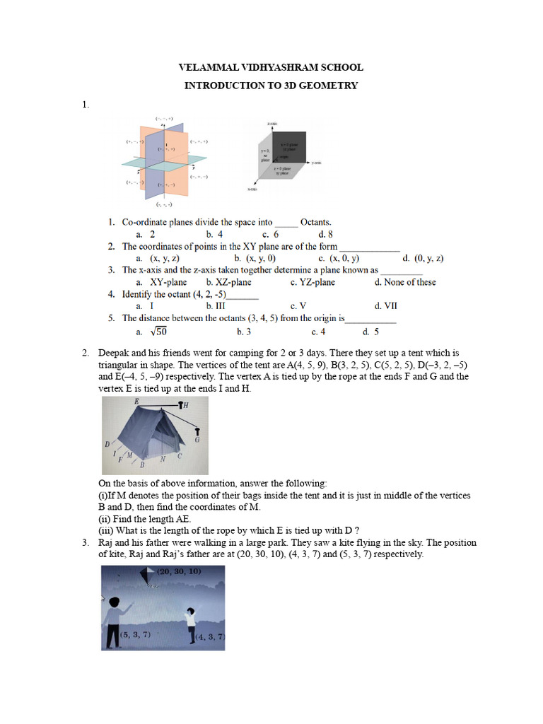 Grade 11 3d Geometry | PDF