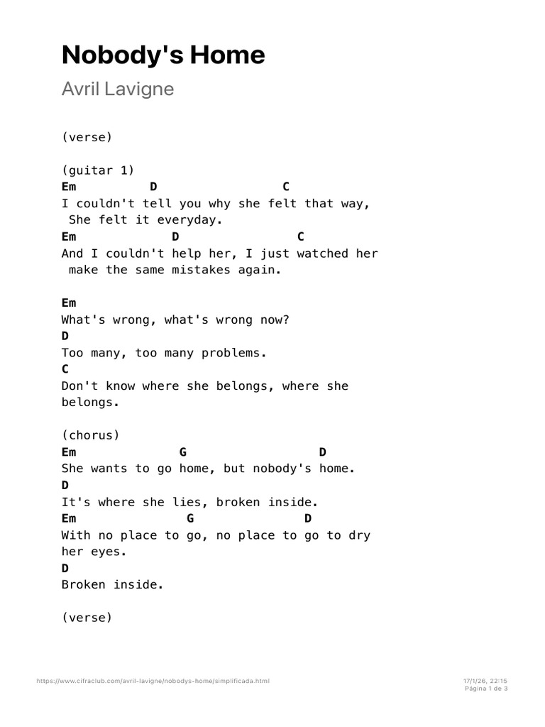 Nobody's Home | PDF | Recorded Music | Sound Recording