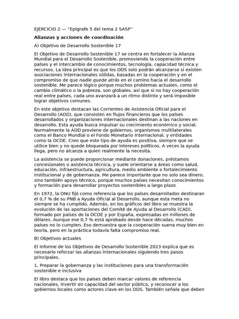 Epígrafe 5 Del Tema 2 Sasp | PDF | Sustentabilidad | Desarrollo sostenible