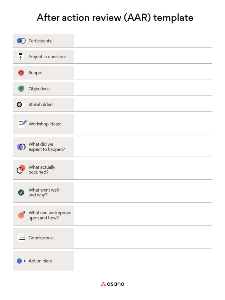 After Action Review Template | PDF