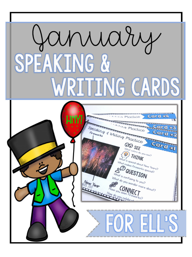 January Speaking and Writing Task Cards | PDF | Vocabulary