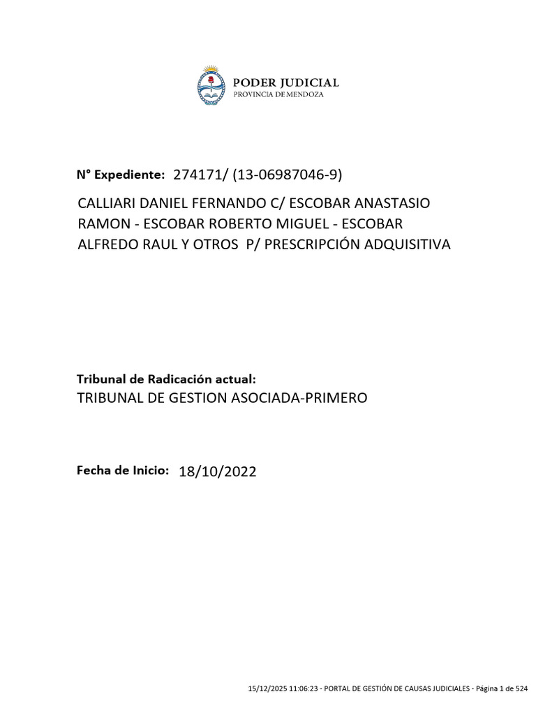 Expediente 274171 Compressed Compressed | PDF | Posesión (Ley) | Propiedad