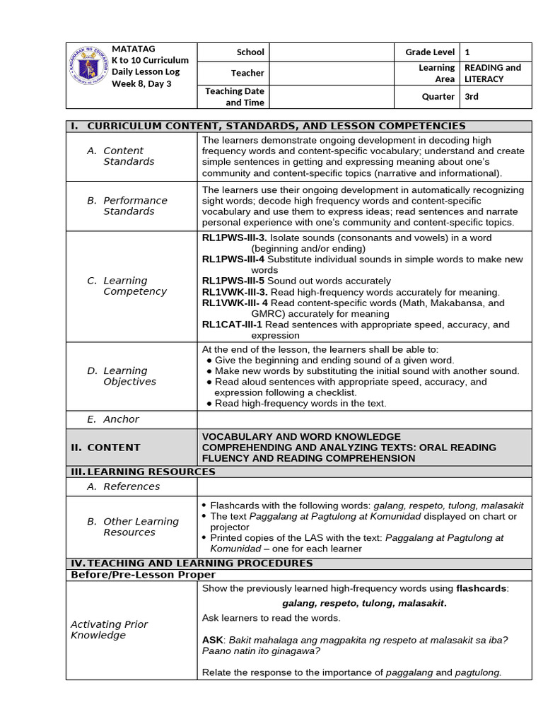 RandL1_Q3_Week 8_Day 3 | PDF | Human Communication | Communication