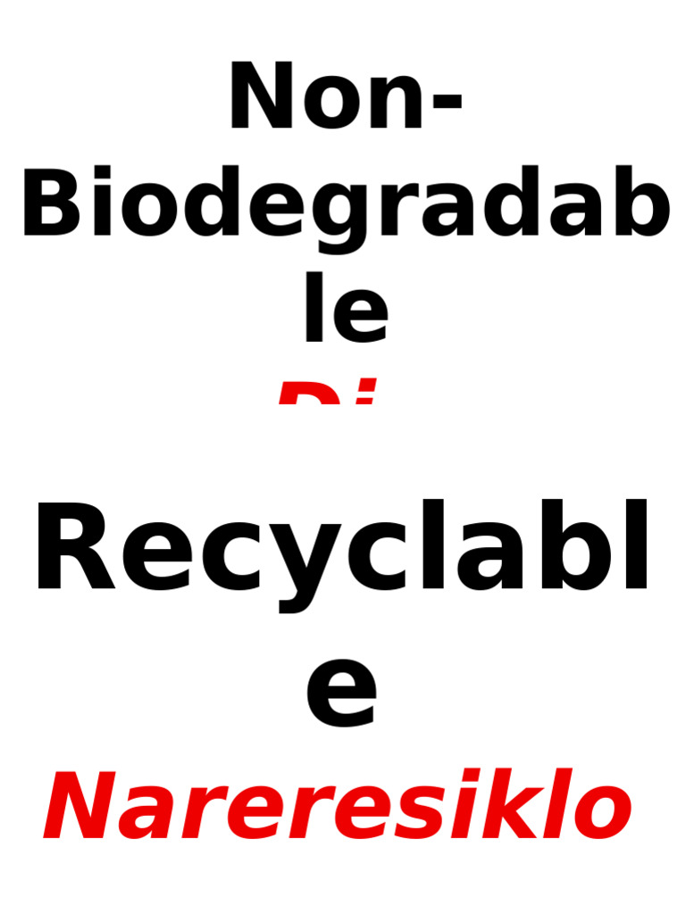 Recyclable, Biodegradable | PDF