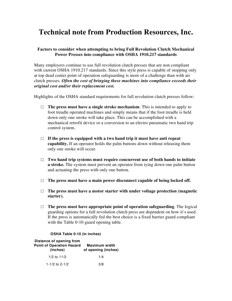 Compliance for Full Revolution Clutch Presses | PDF | Clutch ...