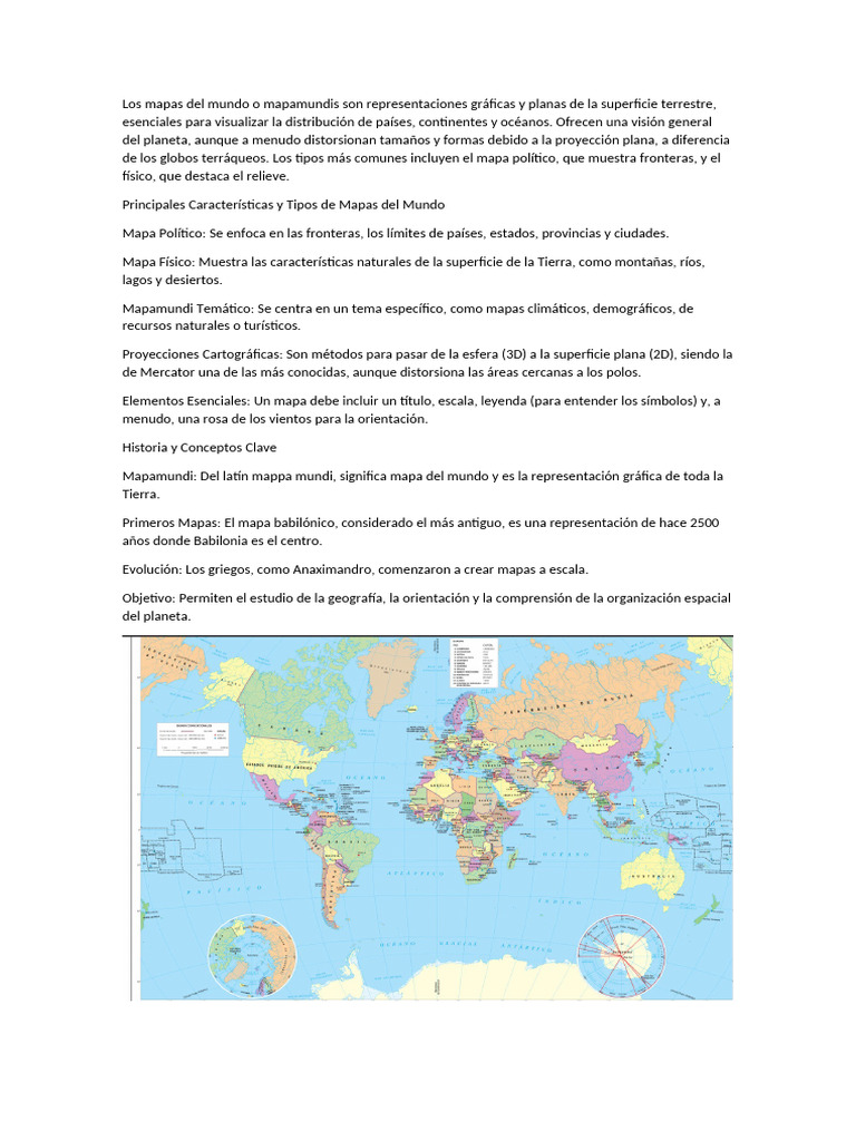 Los Mapas Del Mundo | PDF | Mapa | Cartografía