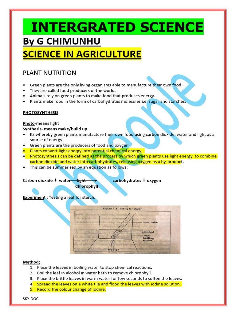 Integrated Science Notes-1 | PDF | Digestion | Heart