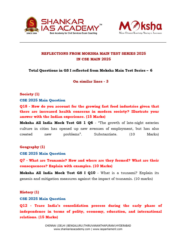 MOKSHA 2025 GSI Reflections | PDF | Global Environmental Issues ...