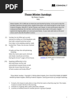 Those Winter Sundays Poem Notes | PDF