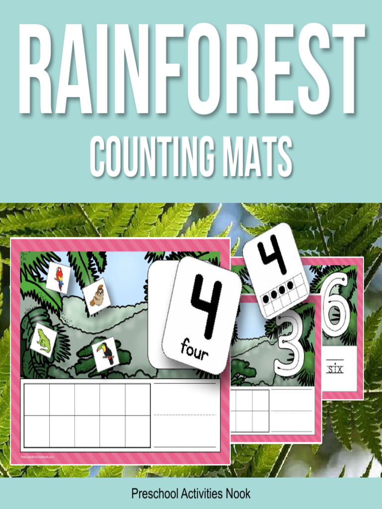Rainforest Counting Mats by Preschool Activities Nook Compressed | PDF