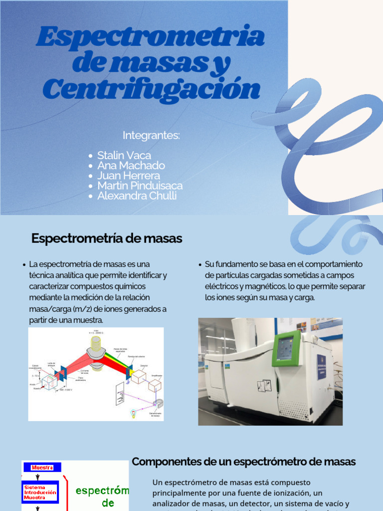 Espectrometria de masas y Centrifugación | PDF | Espectrómetro ...