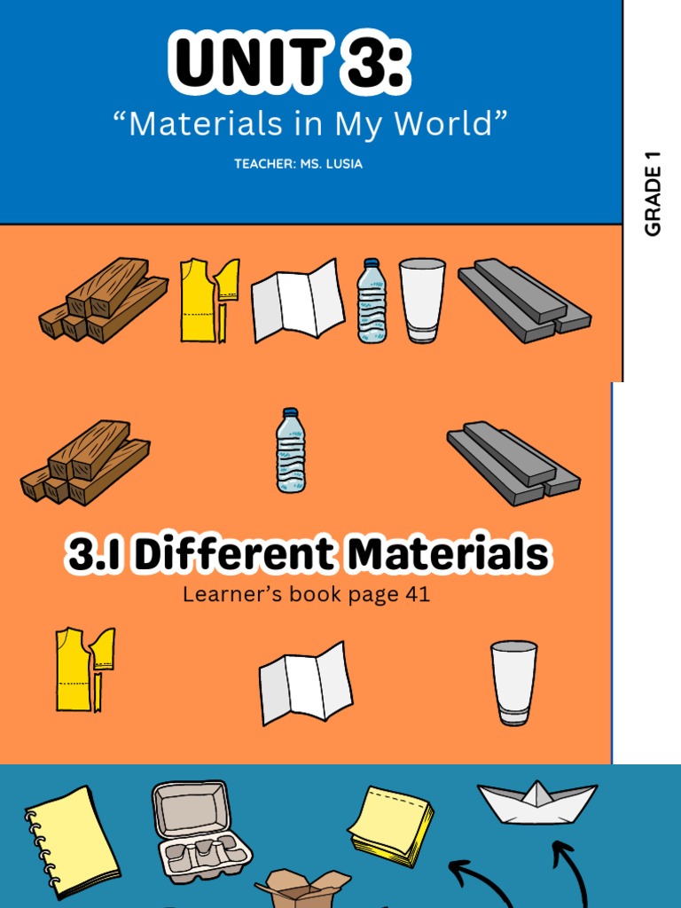 Unit 3 3.1 Materials in My World | PDF