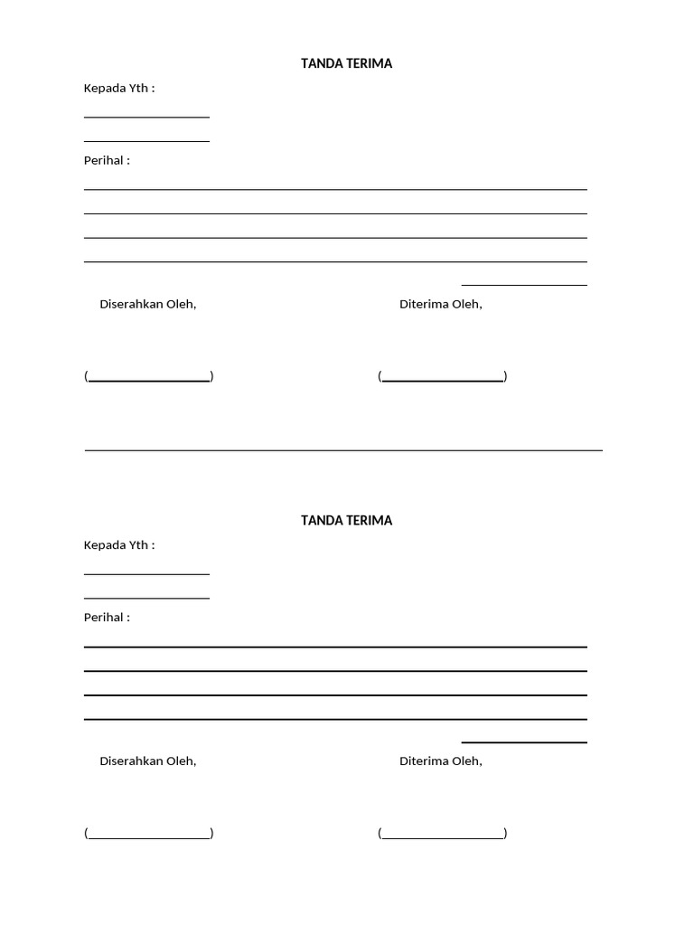 Tanda Terima | PDF