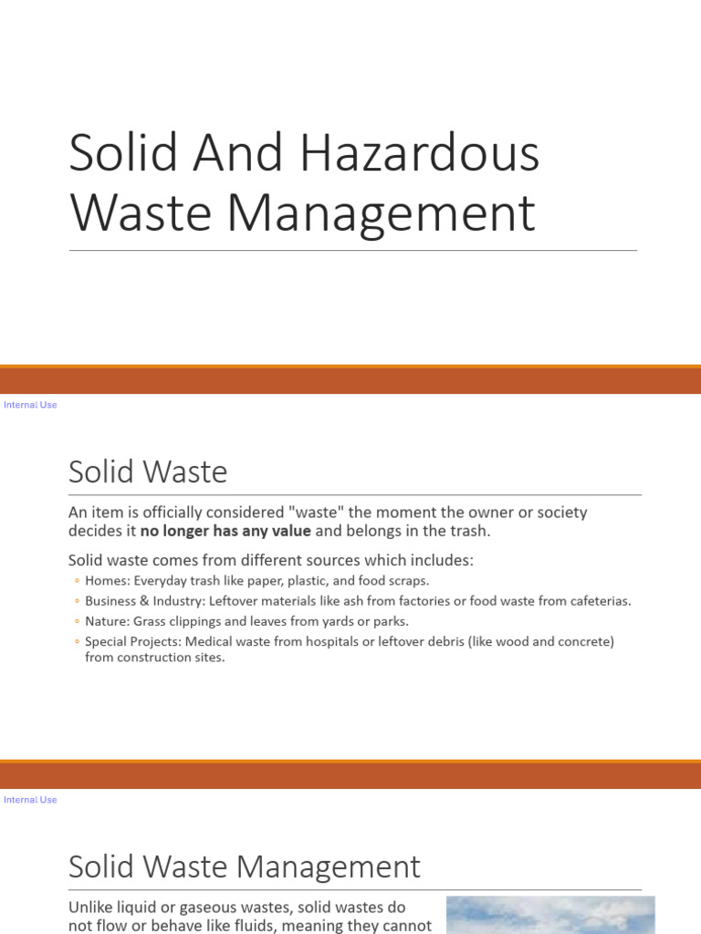 1.4 Solid and Hazardous Waste Management | PDF | Compost | Incineration