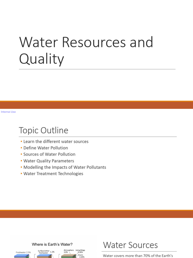 1.3 Water Resources and Quality | PDF | Water | Water Pollution
