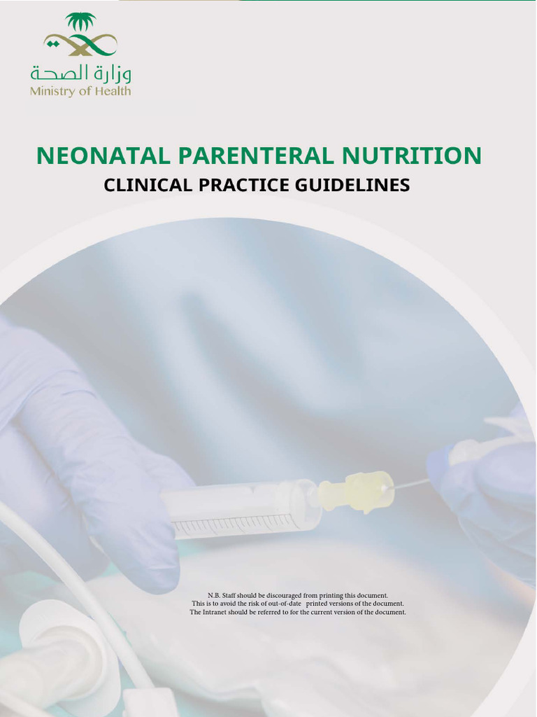 Neonatal Parenteral Nutrition | PDF | Electrolyte | Calcium