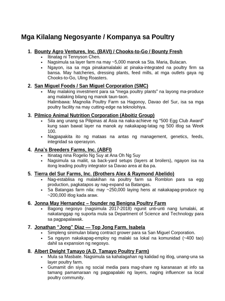 Mga Kilalang Negosyante | PDF