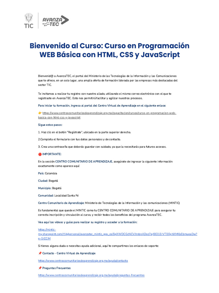 Bienvenido Al Curso_ Curso en Programación WEB Básica Con HTML, CSS y ...