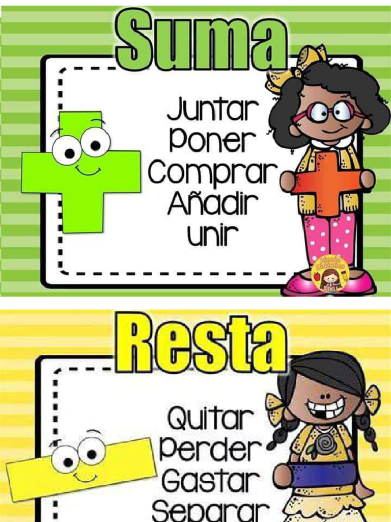 Operadores Matemáticos Rincón Didáctico | PDF