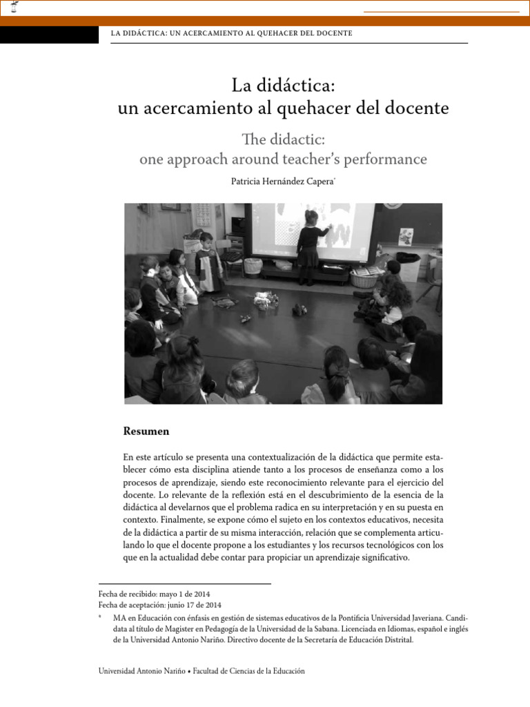 DIDÁCTICA GENERAL (2) - La Didactica en El Que Hacer Docente | PDF | Enseñando | Maestros