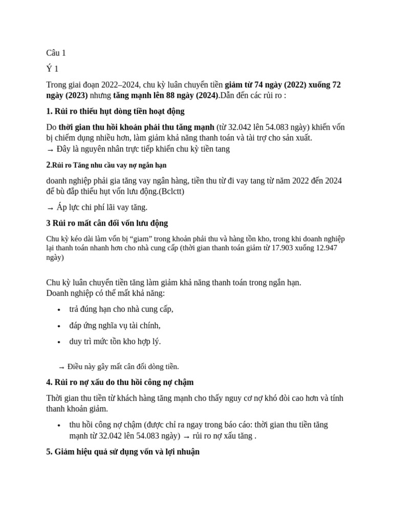 Câu 1 ý 1 Nhóm 6 | PDF