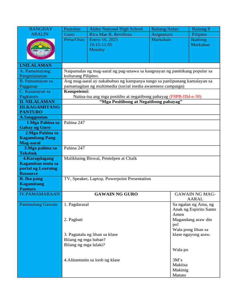 Ika 5 Na Lp Sa Alobonhs | PDF