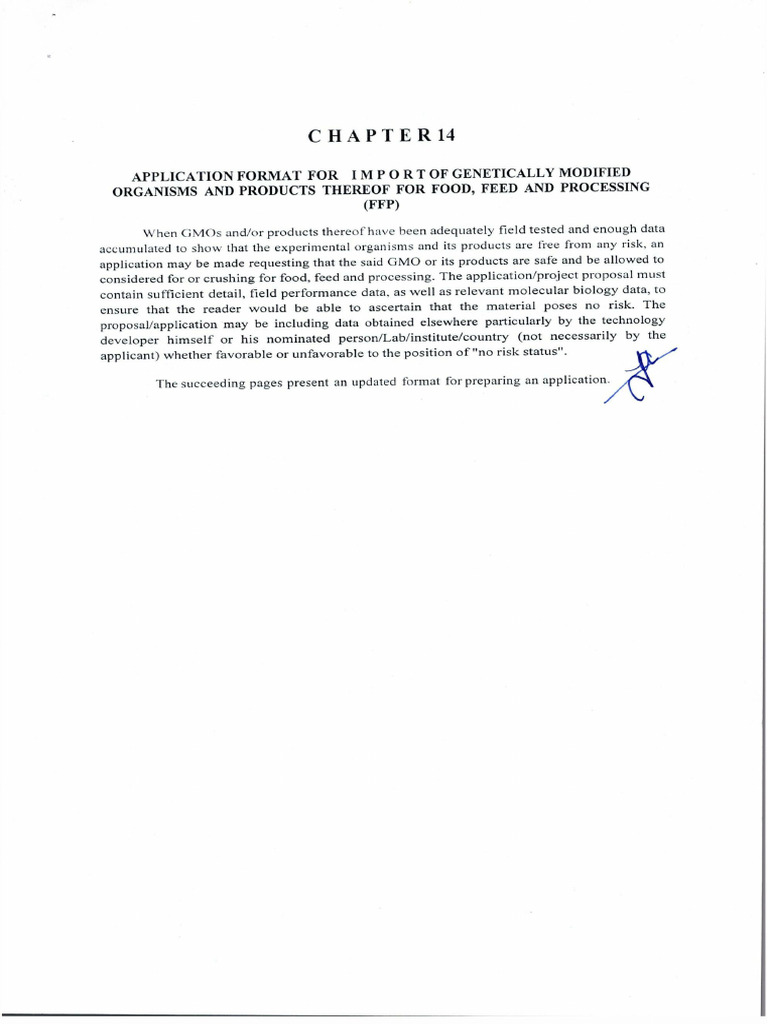 GMO Application Format | PDF