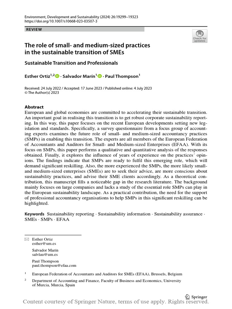 The Role of Small- And Medium-sized Practices in t | PDF | Focus Group ...