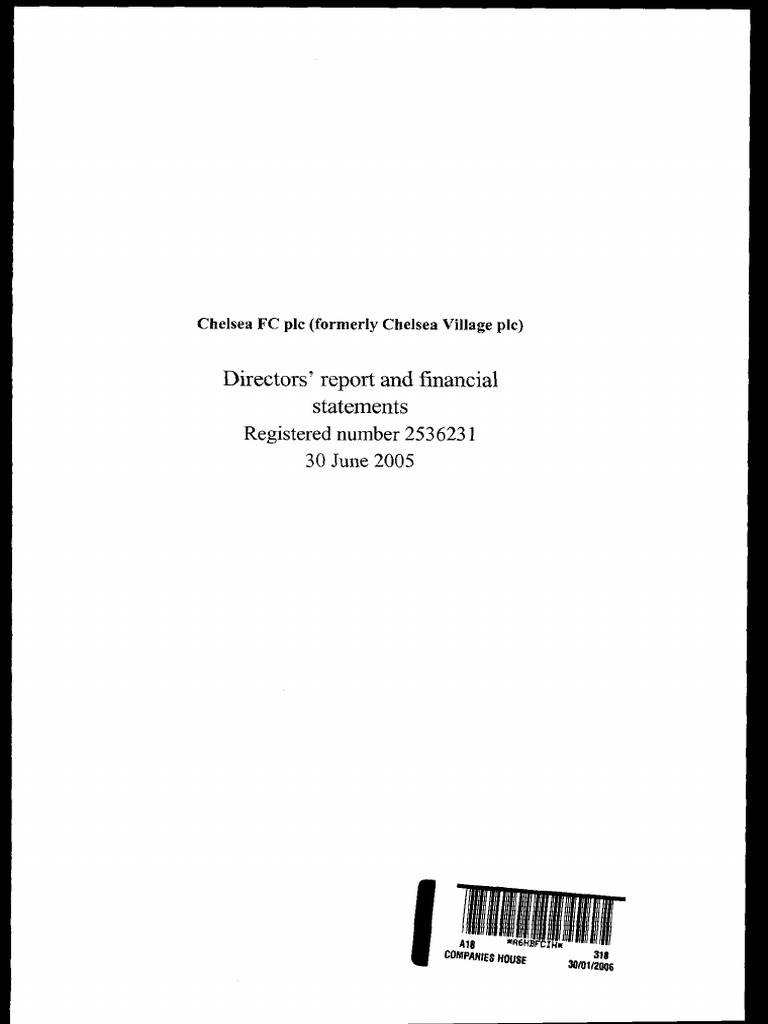 Chelsea 2005 statements | PDF