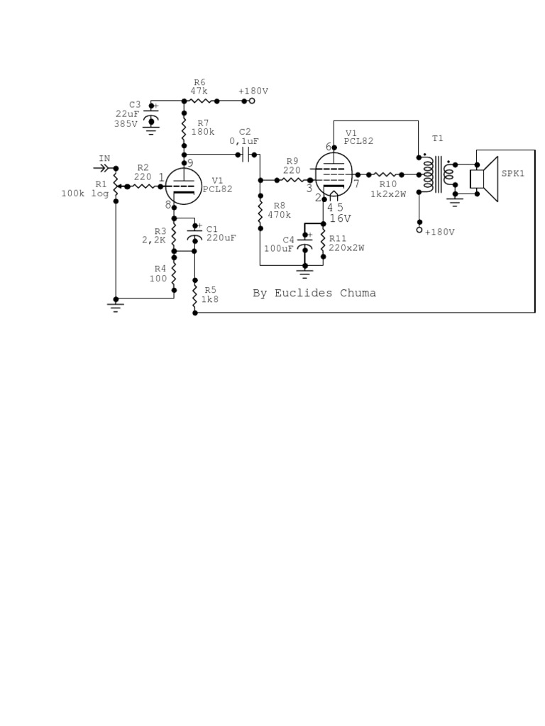 PCL82 Tube Amplifier Schematic | PDF | Home & Garden | Computers