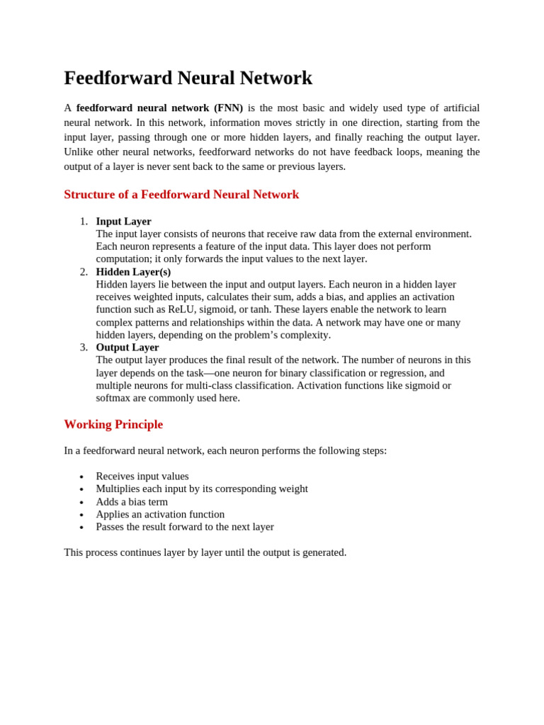 Feedforward Neural Network | PDF | Statistical Analysis | Teaching ...