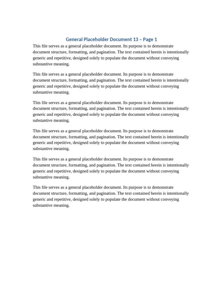 Dummy Document 13 | PDF | Text | Written Communication